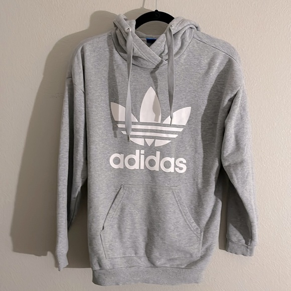 adidas Originals | Shirts | Adidas Originals Trefoil Hoodie Graywhite ...